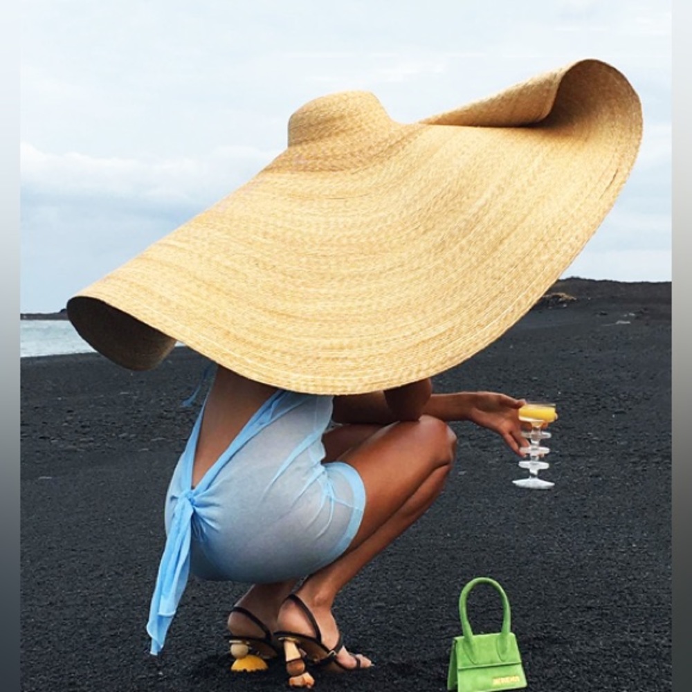 Jacquemus Le Chapeau Bomba Straw Wide Brim Hat - Gem